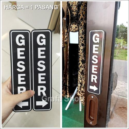 Jual TULISAN TANDA GESER UNTUK PINTU 1 PASANG - Kota Semarang - Grafa ...