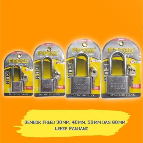 Jual Gembok Ukuran 30mm, 40mm, 50mm dan 60mm Leher Panjang Asli ...