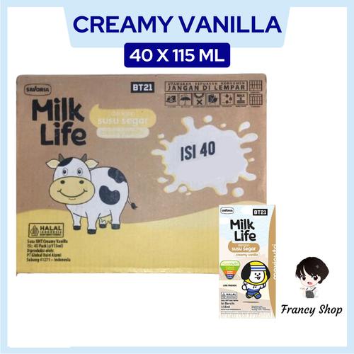 Promo Paket Murah Milk Life Susu Segar Creamy Vanilla 115 ml 1 Karton ...