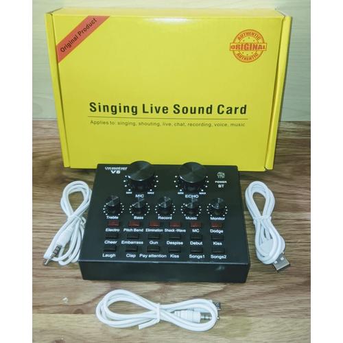 Jual SOUNDCARD V8 TAFFWARE USB MIXER LIVE STREAMING RECORDING BROADCAST ...