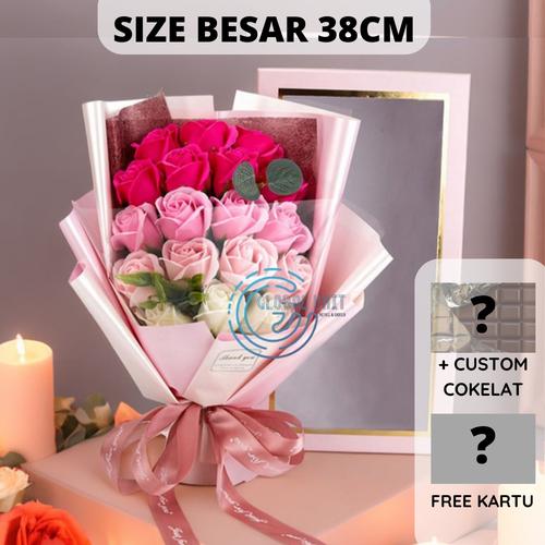 Jual Hadiah Valentine Buket 18 Bunga Mawar Sabun Rose Soap Flower ...