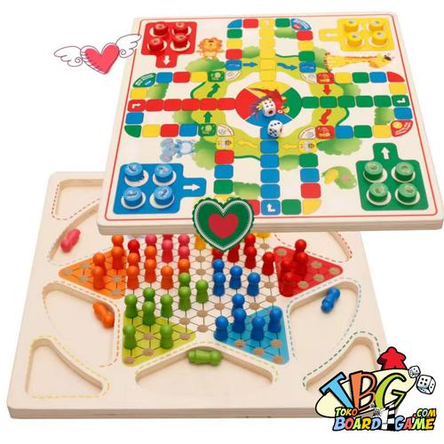 Jual Droughts & Flying Chess Board Game - Ludo & Halma - High Quality ...