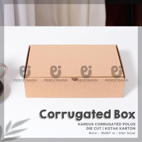 Jual KARDUS CORRUGATED 30x20x7 CM | DIE CUT | KOTAK KARTON | BOX PACKING - Box Polos - Kota ...