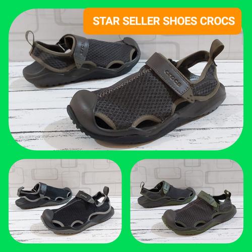Jual Sepatu Crocs Swift Water Ringan Nyaman Dipakai - Hijau, 43 ...