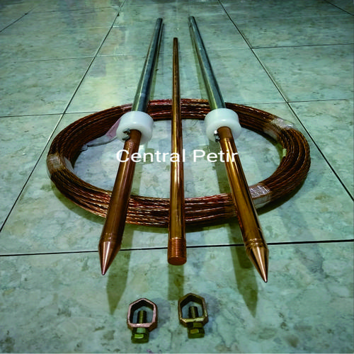Jual Penagkal Petir 2 Splitzen Tembaga + 75 Meter Kabel Tinggal Pasang ...