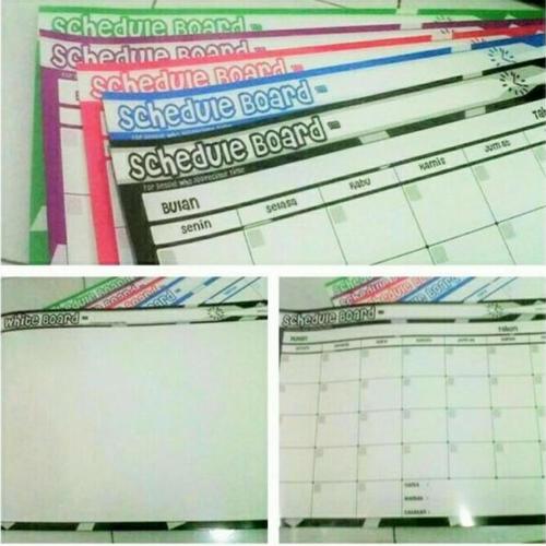 Jual READY papan tulis karton putih schedule board papan perencanaan ...