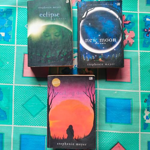 Jual Set 3 Buku Novel, ECLIPSE (Gerhana), NEW MOON (Dua Cinta ...