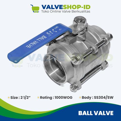 Jual Ball valve 2 1/2" Inch 1000WOG SS304 SW - Kota Tangerang ...