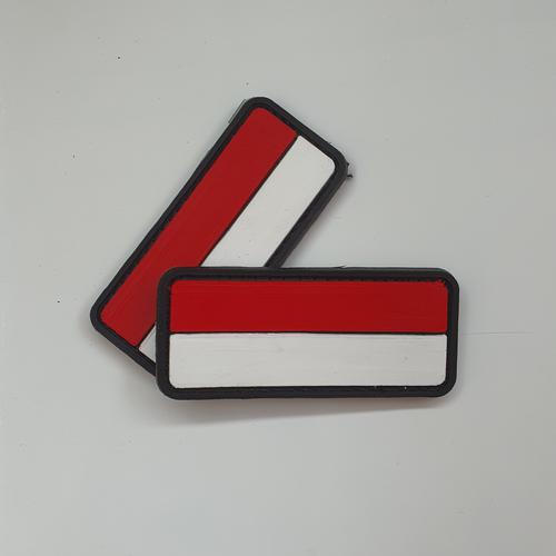 Jual patch rubber bendera indonesia merah putih kecil tempelan emblem ...