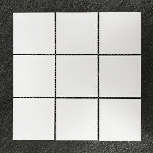 Jual Mosaic Top Table - Keramik 10x10 Putih White Square Glossy - Kota ...