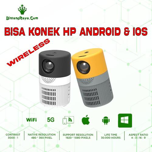 Promo Proyektor Mini YT400/ Mini Projector YT 400 Rockware LED 3000 Lumens - Yellow - Jakarta ...