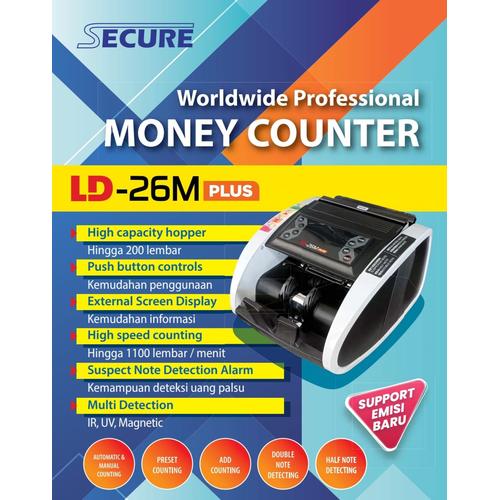 Jual Mesin Hitung Uang - Secure LD-26 M PLUS EMISI BARU (GARANSI RESMI ...