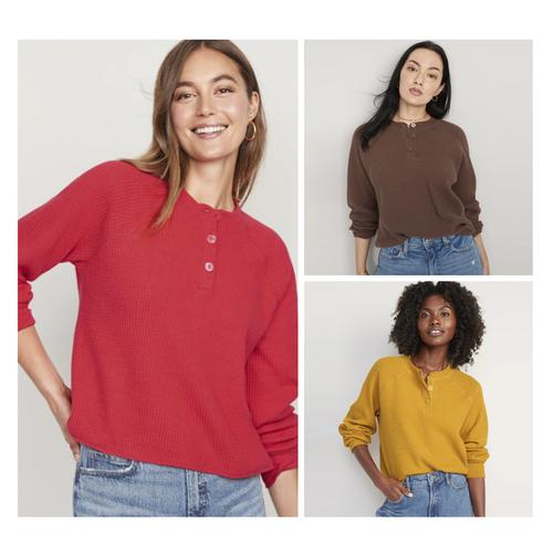 Jual Kaos Wanita Waffle Knit Lengan Panjang [MO-OTWL 01] - RED, M ...