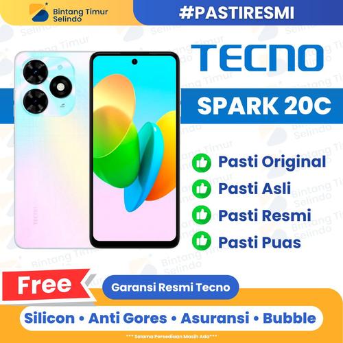 Promo Tecno Spark 20C NFC 4GB/128GB 8GB/128GB Garansi Resmi Tecno Indonesia - Green, 8/128 Cicil ...
