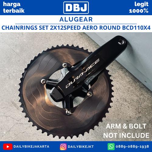 Jual ALUGEAR CHAINRINGS SET 2X12SPEED AERO ROUND BCD110X4 - Jakarta Utara - Daily Bike Shop_NEW ...