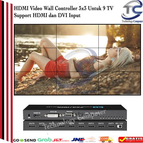 Jual Videowall Controller 3x3 For 9 TV (Big Screen) Support Rotate 180º - Jakarta Pusat ...