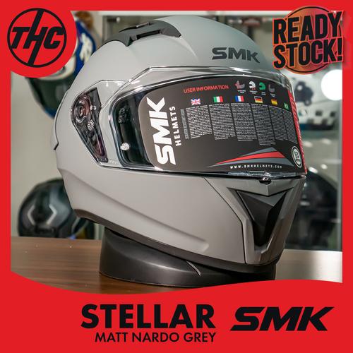Jual HELM SMK STELLAR MATTE NARDO GREY FULL FACE HELMET ORIGINAL SMK ...