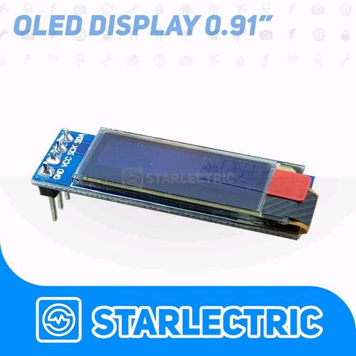 Jual Modul Display OLED LCD 0.91 inch 0.91" 128x32 Serial I2C Uno White ...