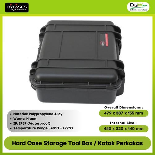 Jual Hard Case Storage Tool Box Kotak Perkakas Hitam 479x387x155mm ...
