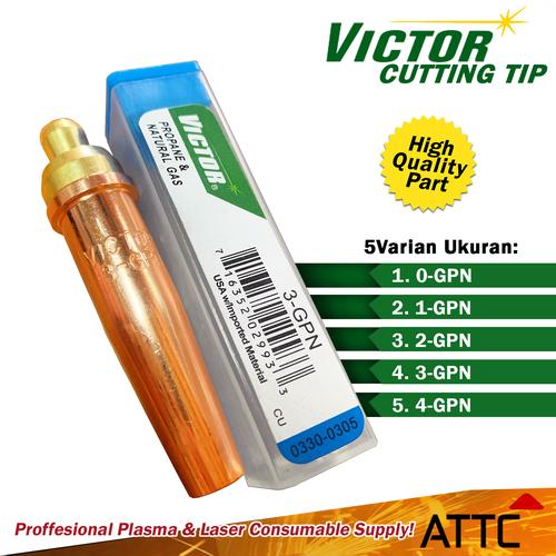 Promo Cutting Tip LPG GPN Mesin Las Plasma VICTOR (2-GPN) NO 0, 1, 2, 3 ...