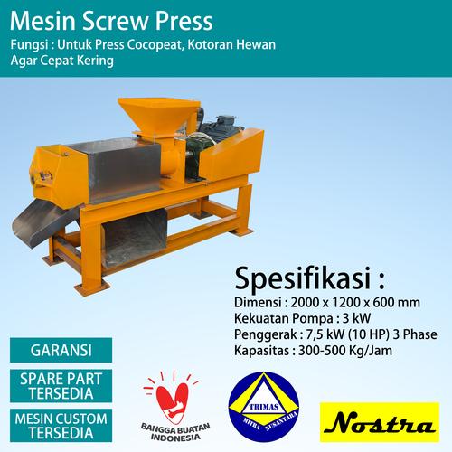 Jual Mesin Screw Press Cocopeat, Kotoran Hewan, Oil, Minyak Kopra - Kab ...