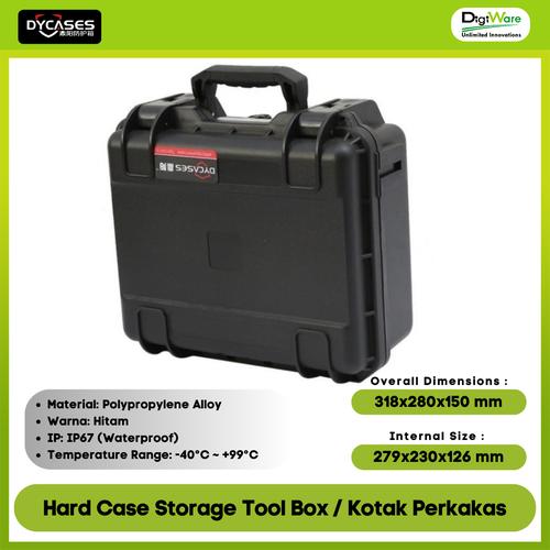 Jual Hard Case Storage Tool Box Kotak Perkakas Hitam 318x280x150mm ...