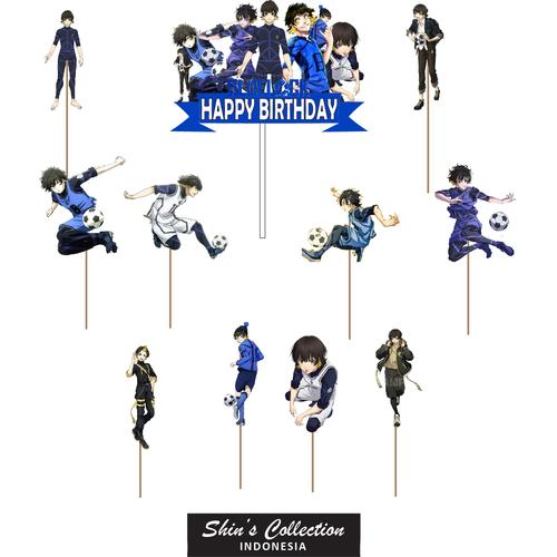 Jual Cake topper Blue Lock Meguru Bachira solo isi 11 pcs - Kab ...