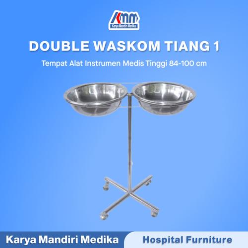 Jual Waskom Trolley ( Stainless ) Tempat Cuci Tangan Double Waskom ...