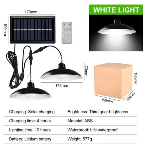 Promo Lampu Gantung Solar Outdoor Waterproof Bohlam Lampu Taman Tenaga ...