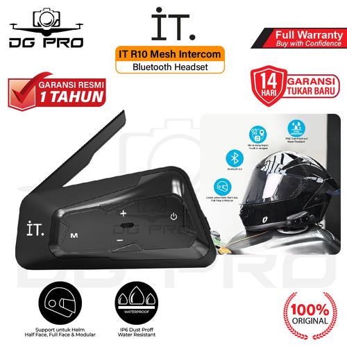 Jual IT R10 Mesh Intercom Bluetooth Headset R 10 Garansi Resmi ...