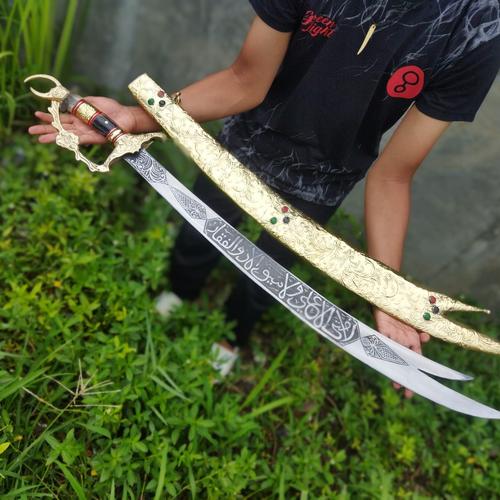 Jual PEDANG ARAB ZULFIKAR ZULFAKOR FULL KUNINGAN PREMIUM - Kota ...