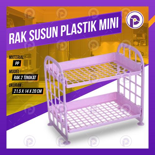 Jual Rak Susun Plastik Mini 2 Tingkat Serba Guna Portable Meja Kantor ...