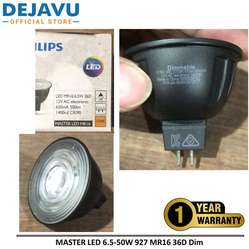 Jual Lampu Philips Master LEDspot LV MASTER LED 6.5-50W 927 MR16 36D Dim - 927 36D - Kota ...