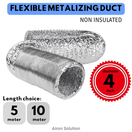Jual Selang Flexible Ducting Pipa Exhaust Metalizing Non Isolasi 4 inch - 10 meter - Jakarta ...
