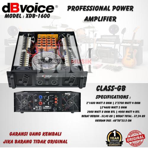 Jual Power DBVOICE XDB 1600 Original Amplifier DBvoice XDB 1600 Class ...