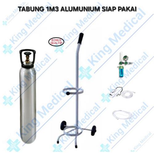 Jual Tabung Oxygen Oksigen Alumunim 1m3 Siap pakai Tabung-Troli-Nasal-Mask - Jakarta Barat ...