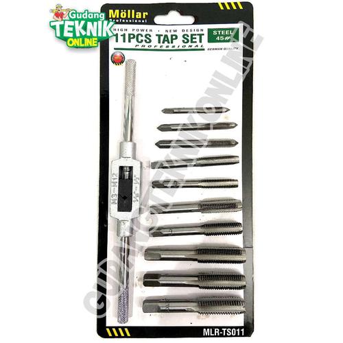 Jual Hand Tap SET 11 Pcs MLR-TS011 MOLLAR Alat Tap Pembuat Ulir Drat ...