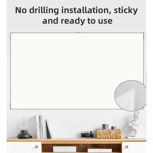 Jual Kain Layar Proyektor Tempel Dinding Anti-light Screen White - 70 ...