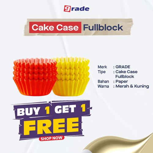 Jual GRADE Cake Case Merah & Kuning - Kertas Kue Cupcake - B1 G1 - 5.5 ...