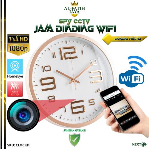 Jual Kamera CCTV WiFi Berbentuk Jam Dinding Lensa Tersembunyi ...