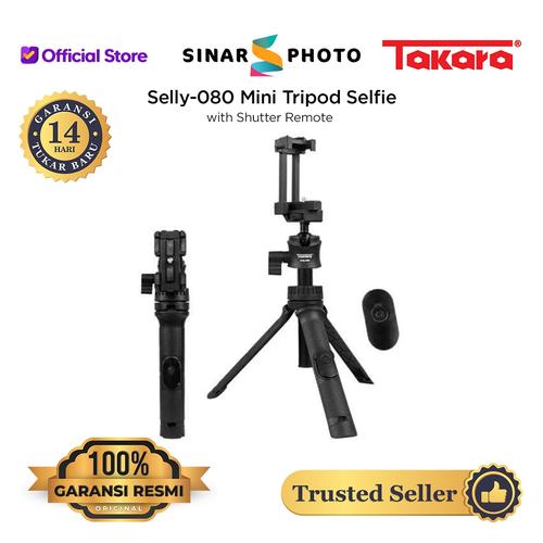 Jual Takara Selly-080 Mini Tripod Selfie Stick with Shutter Remote ...