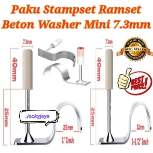 Jual Paku Beton Stampset Model Klem Pipa Mini Ramset 7.3Mm 25mm-32mm ...