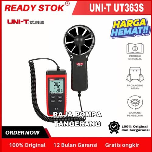 Jual UT363S Anemometer UNI-T Wind Speed Tester Flow Meter UT-363S Unit ...