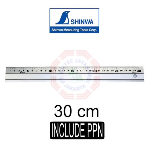 Jual Shinwa - 65417 Penggaris Alumunium 30cm / Anti Slip Ruler 300mm ...