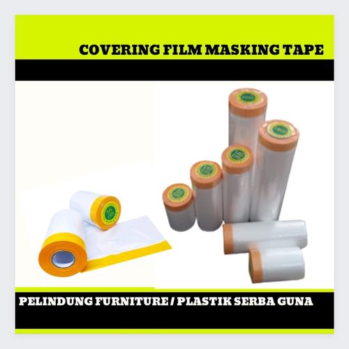 Jual 20M Covering Film Masking Tape Cover Plastik Penutup funiver ...