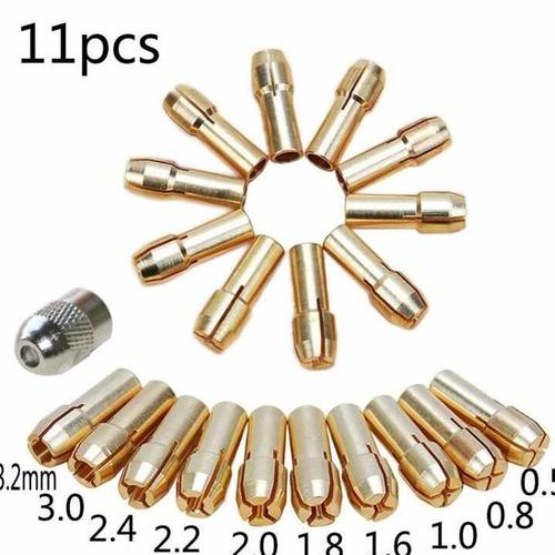 Jual Brass Collet Chuck Mata Bor Drill11PCS 0.5-3.2mm - Kota Bekasi ...