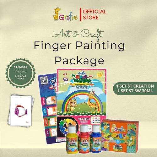 Promo SET MELUKIS Finger Painting Super Tempera 3 Warna 30ml GRAFIE ...