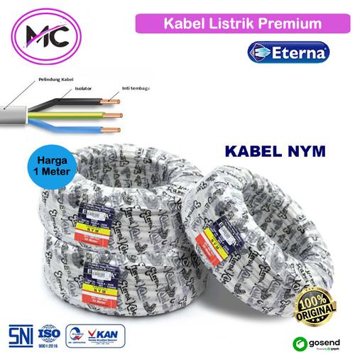 Jual Kabel Listrik Tembaga Eterna Premium Cable Kawat Tunggal Per Meter ...