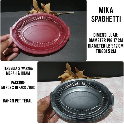 Jual Mika Spaghetti/Box Spaghetti/Mika Bento Oval - Hitam - Jakarta ...
