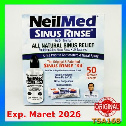 Jual NeilMed Sinus Rinse Squeeze Bottle 240 ml 50 Premixed Sachet Botol ...